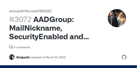 Aadgroup Mailnickname Securityenabled And Mailenabled Parameters