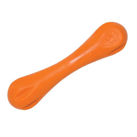 West Paw Zogoflex Hurley Tough Dog Toy, Large, Tangerine ...