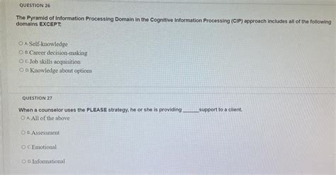 Solved The Pyramid Of Information Processing Domain In The
