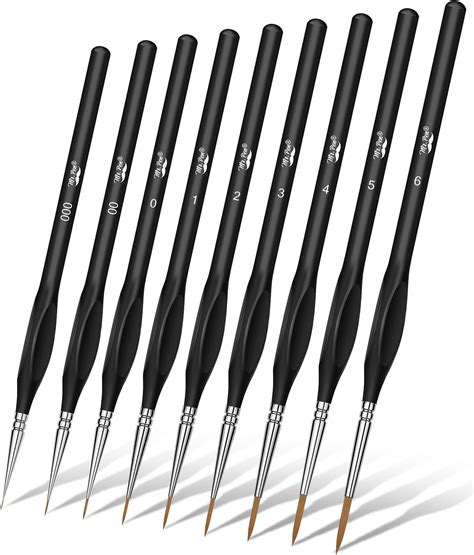 Amazon Com 30pcs Detail Paint Brushes Fine Tip Paint Brush With 3 Sizes 0 00 000 Mini Tiny