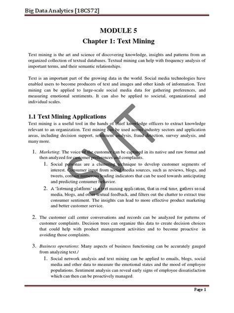05b bda 18cs72 module 5 text mining pdf internet and web world