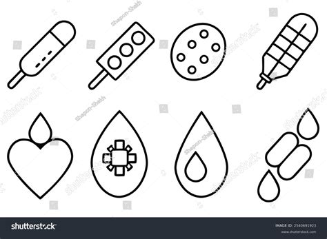 Anticoagulants Iv Line Art Therapy Overview Stock Vector Royalty Free