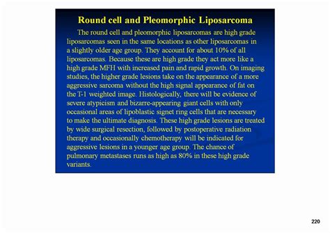 Round Cell Liposarcoma An Atlas Of Musculoskeletal Oncology