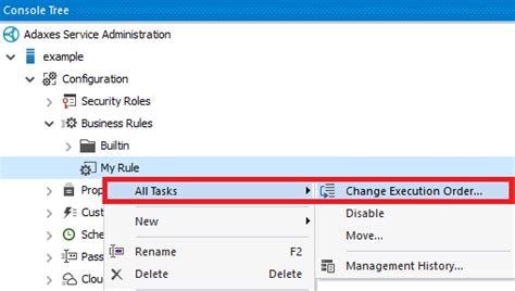 Business Rule Execute Sequence Adaxes Qanda