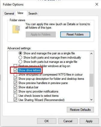 How To Show Or Hide Drive Letters In Windows 10