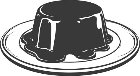 Silhouette Pudding Platter Black Color Only Full 43638215 Vector Art At