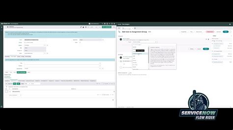 servicenow flow design add users to group youtube