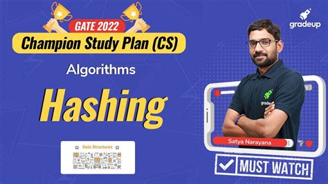 Gate Cse 2022 Algorithms Hashing Satya Sir Gradeup Youtube