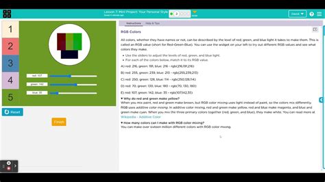 unit 2 lesson 7 mini project your personal style web development 22 23