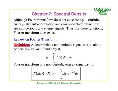 Introduction To Spectral Density With Examples Lecture Slides Ece