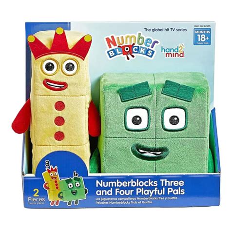 Pack De Peluches Number Blocks 3 Y 4 Numberblocks Real Plaza