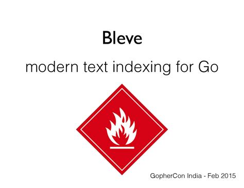 Bleve Modern Text Indexing For Go Speaker Deck