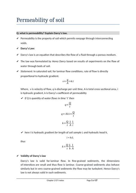 Ex 7 A Permeability By Constant Head Docx