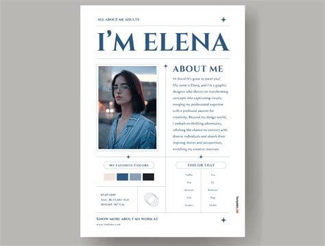 Free And Creative About Me Templates Download And Edit