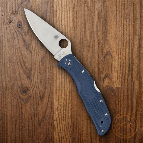 Spyderco Endela Folding Knife 338 Satin Cpm Spy27 Steel Blade Blue