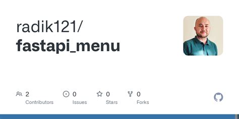 github radik121 fastapi menu