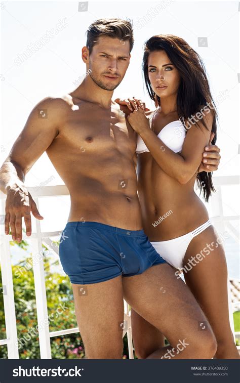 Sexy Couple Posing Swimsuit ภาพสต็อก 376409350 Shutterstock
