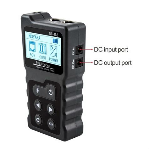 Noyafa Lcd 네트워크 케이블 테스터 Lan 테스트 Poe 검사기 Nf 488 인라인 Poe 전압 전류 테스터 케이블