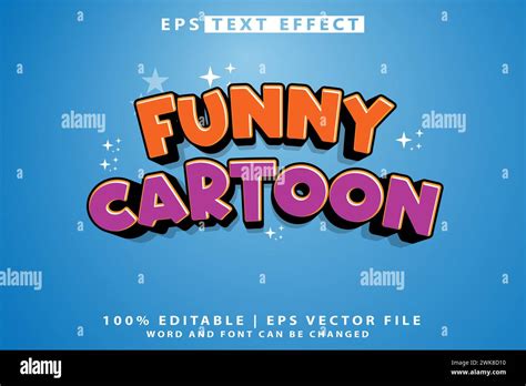 Funny 3d Text Effect Editable File Stock Vector Images Alamy