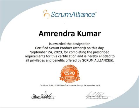 Amrendra Kumar On Linkedin Scrumproductowner Cspo Agile Scrumalliance