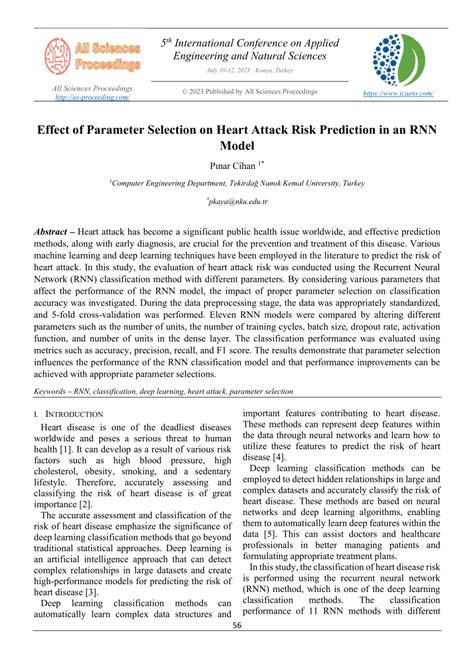 Pdf Effect Of Parameter Selection On Heart Attack Risk Prediction In