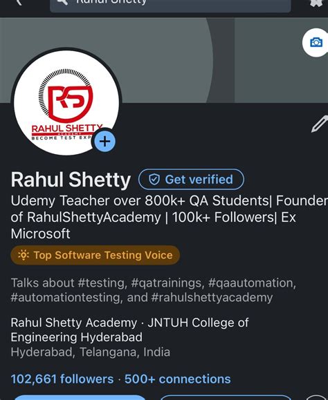 Venkatesh Rahul Shetty On Linkedin Rahulshettyacademy