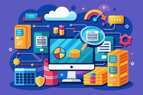 A Vibrant Depiction Of Data Storage Analysis On A Computer Showcasing