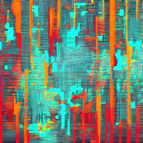 Premium Ai Image Abstract Background Inspired By Digital Glitch Effect And Pixels
