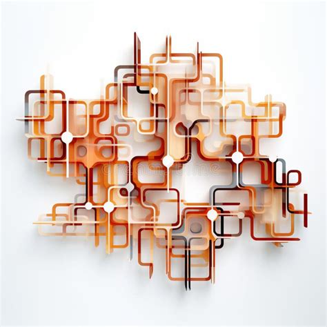 Algorithmic Wall Art Isolated On White Background Designs Stock