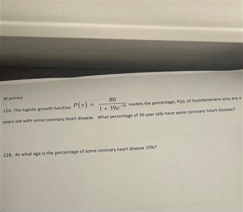 [solved] 8 points 12a the logistic growth function p