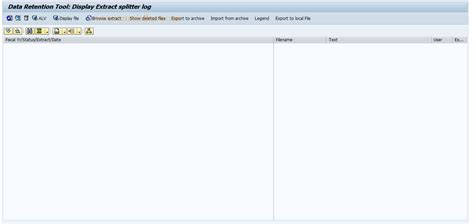 ftwesl sap tcode display extract splitter log