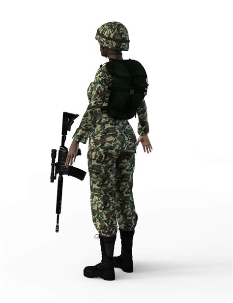 Fbx Mei Lin Army Uniform Daz 3d