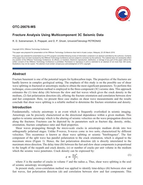 Pdf Fracture Analysis Using Multicomponent 3c Seismic Data