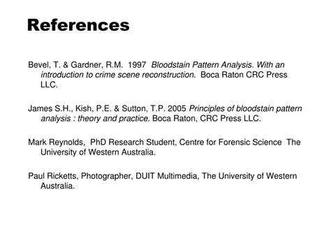 PPT Bloodstain Pattern Analysis PowerPoint Presentation Free Download ID 6309004