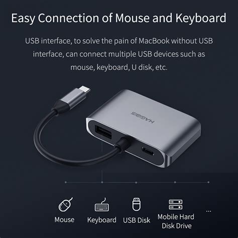 Hagibis Usb C Hub Vga Adapter Typ C Zu Hdmi Kompat Vicedeal