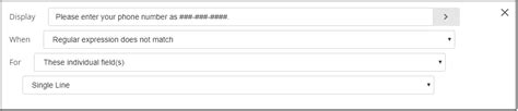 Custom Error Message Rules