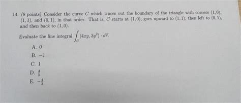 Solved Points Consider The Curve C Which Traces Out Chegg