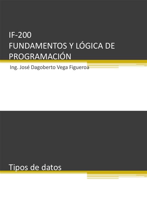 Variables Constantes Tipos De Dato Etc Pdf