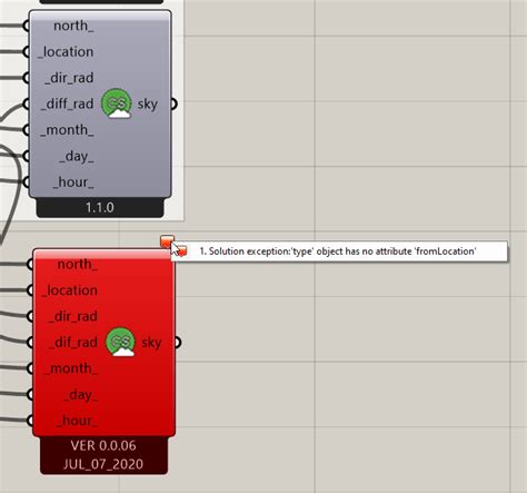 HoneyBee CustomSky Error Issue Ladybug Tools Honeybee Grasshopper GitHub