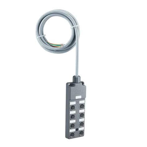 Customizable Length M12 8 Port Pnp Led Indicator Light With Cable Distribution Sensor Box