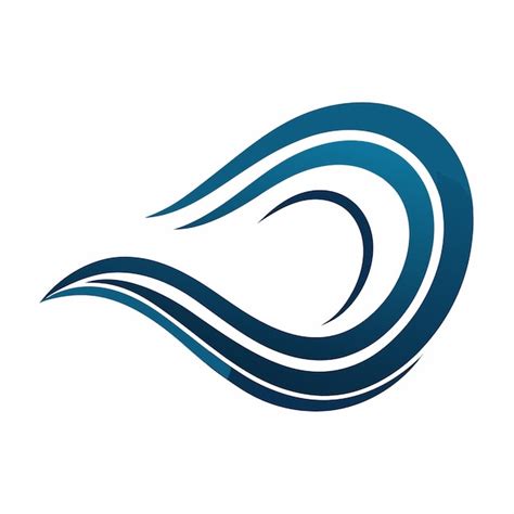 Simple Wave Line Art Logo Design Vector Art And Illustration Premium