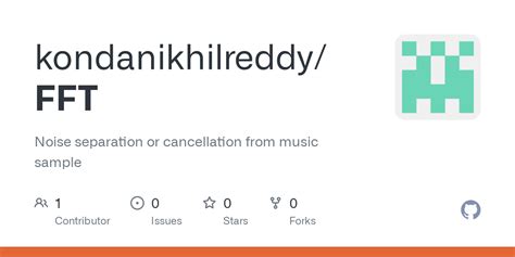 Github Kondanikhilreddyfft Noise Separation Or Cancellation From Music Sample