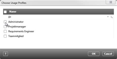 Dialog “choose Usage Profile” › Microtool Hilfeseiten