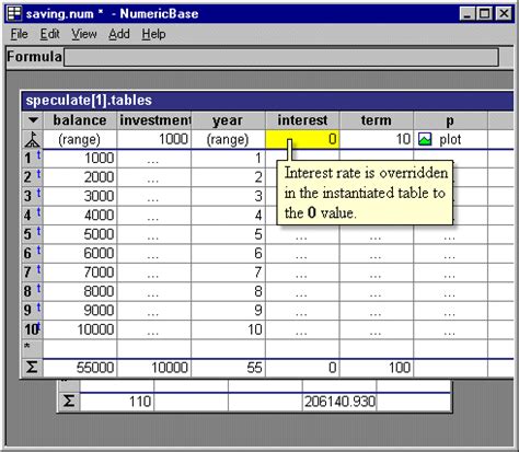 NumericBase Object Oriented Spreadsheet Saving Account Scenarios