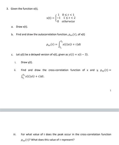 Solved 3 Given The Function X T X T 1100t
