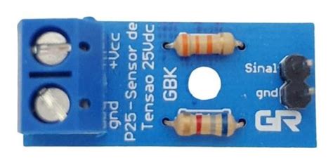 Módulo Sensor De Tensão Dc P25 Gbk Para Arduino E Projetos Eletrônicos Smartcomp Seu