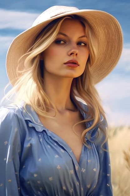 Premium Ai Image Girl In A Hat Premium Ai Image Girl In A Hat