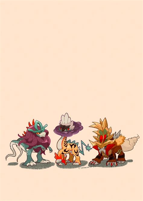 Walking Wake Raging Bolt And Gouging Fire Pokemon Drawn By