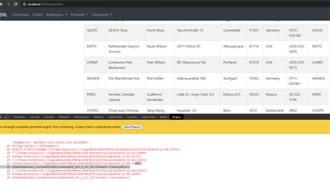 maximum call stack size exceeded reported by auguri in my angular 10