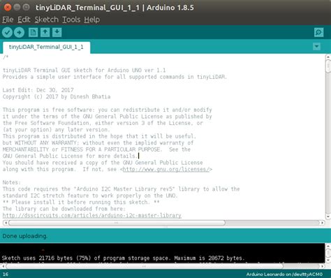 Getting Started With Tinylidar Time Of Flight Sensor On Arduino And